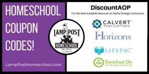 Homeschool Coupon Codes - Lamp Post Homeschool