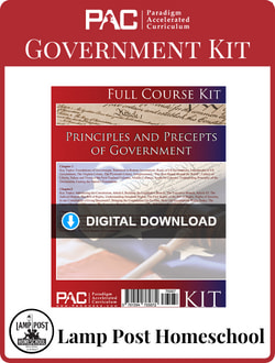 Paradigm Government Course by PACWORKS - Lamp Post Homeschool Curriculum