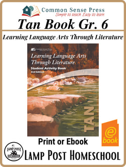Tan Book Learning Language Arts Through Literature 6 - Lamp Post ...